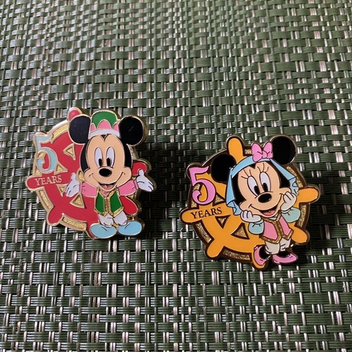 DisneySea 5th anniversary pin badge Mickey Minnie | eBay UK