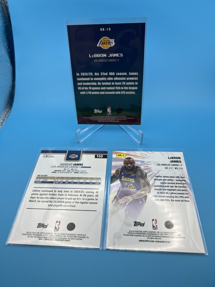2025-26 Topps - 8-Bit Ballers LeBron James Holofoil Combo Las Angeles ...