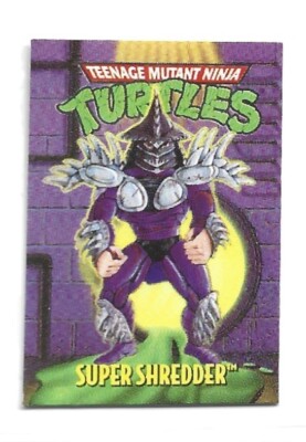 TMNT CARD SUPER SHREDDER MINI INSERT PLAYMATES TEENAGE MUTANT NINJA ...