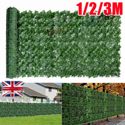3M Artificial Hedge Ivy Leaf Screening Trellis Garden Fence Wall ...
