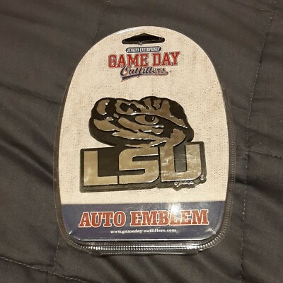 LSU TIGERS Auto Emblem Brand New CHROME PLASTIC GAME DAY | eBay
