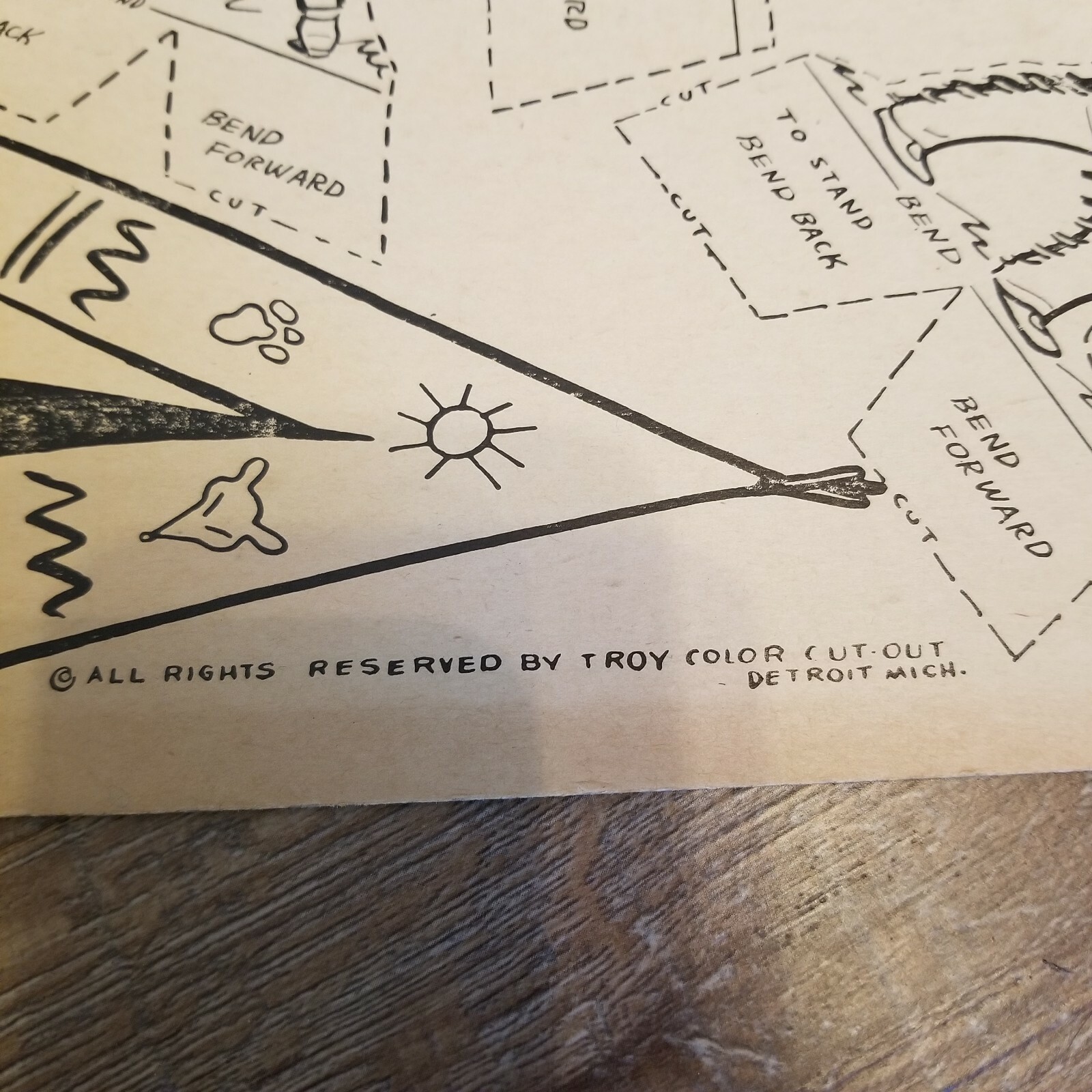 Vintage Cardboard Cut Out Sheets-INDIANS & COWBOYS TROY COLOR CUTOUTS ...