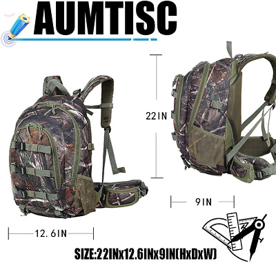 LARGE Hunting Backpack Rifle Holder Pouch Shotgun Outdoor Daypack Bag ...