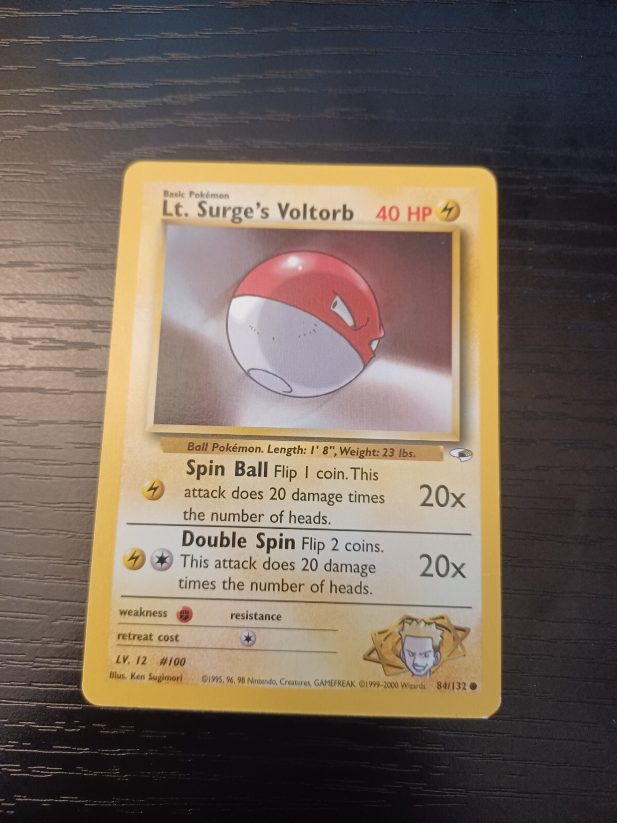 Pokémon TCG X2 Lt. Surge's Voltorb Gym Heroes 84/132 Regular 1st ...