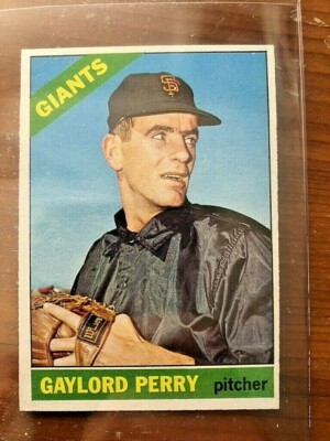 1966 Topps Baseball Card #598 Gaylord Perry(HOF) Rookie Card NM+ Short ...