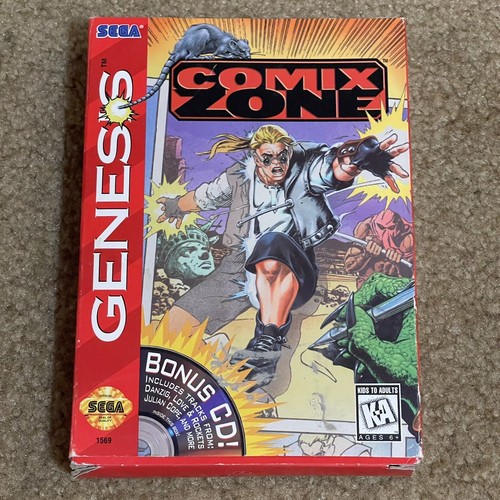 Comix Zone (Sega Genesis, 1995) w/ Original Box Tested Works ...