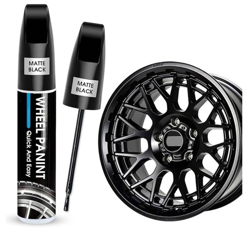 Matte Black Rim Touch Up Paint Car Wheel Repair Kit Curb Rash Quick ...