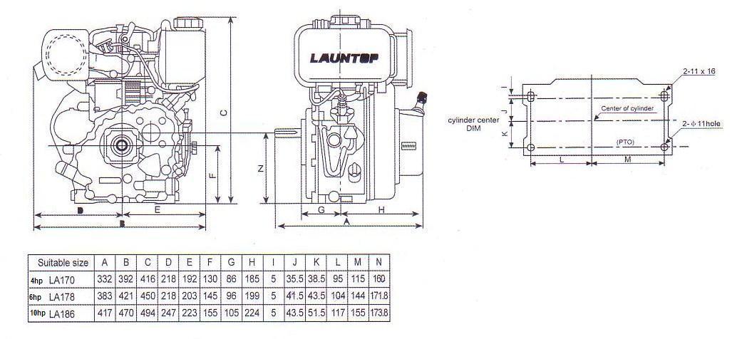 L48 DIESEL ENGINE REPLACEMENT LA170F1E 4Hp L40 170F ELECTRIC START PUMP ...