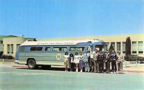 Lovington New Mexico NM Flxible Coach School Bus Vtg Postcard H21 | eBay