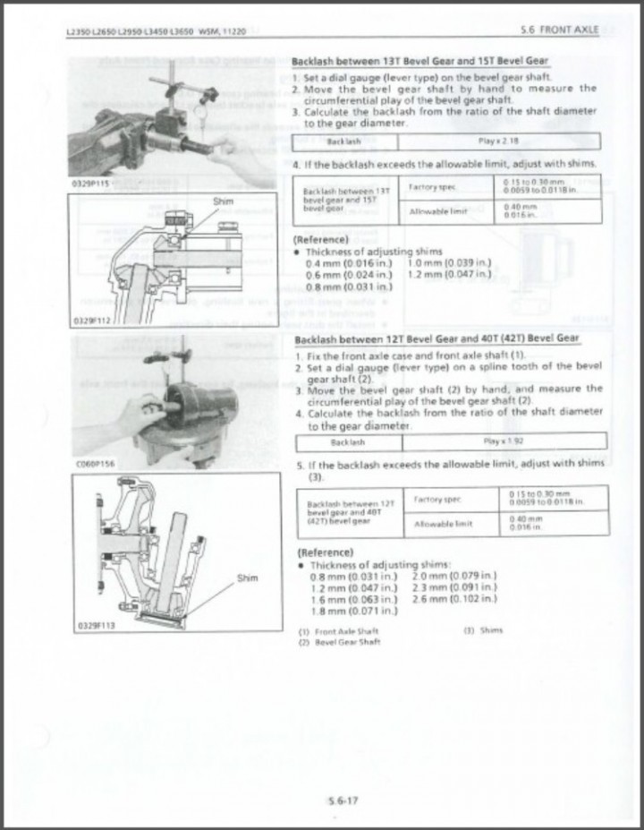 Kubota L2350 L2650 L2950 L3450 L3650 GST Tractor WSM Service Workshop ...