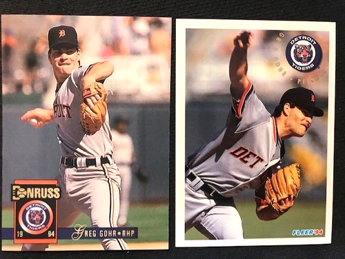 MLB - Greg Gohr 1994 Donruss & 1994 Fleer Baseball - Tigers | eBay