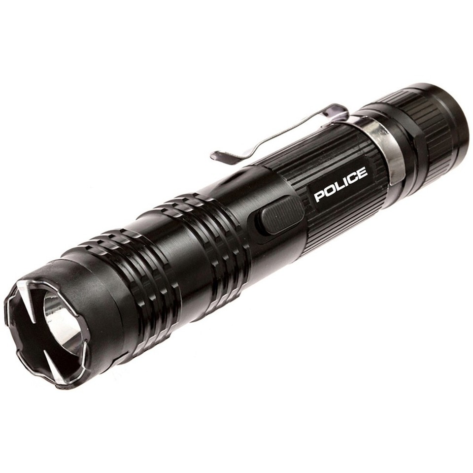 POLICE Stun Gun Burn Pepper Spray Combo for Self Defense M12 Black | eBay
