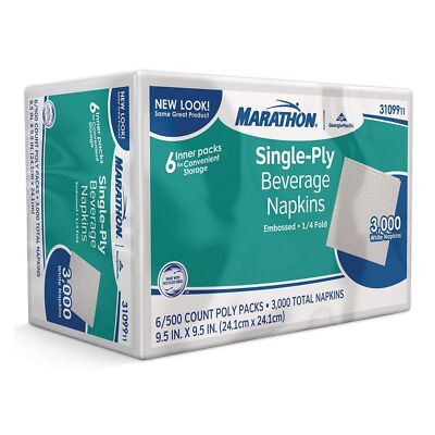 Marathon Beverage Napkins - 3,000 Count | eBay
