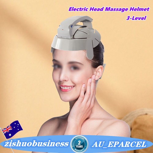 Electric Head Massager Helmet 3 Level Scalp Relax Acupuncture Points ...