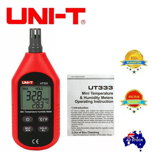 UNI-T UT333 Thermometer Digital Mini Temperature Humidity Hygrometer ...