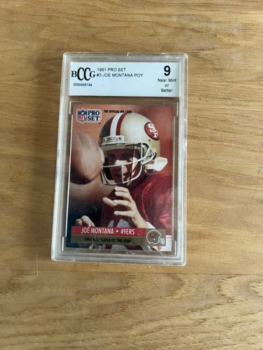 1991 Pro Set - Award Winner #3 Joe Montana Poy BCCG 9 HOF San Francisco ...