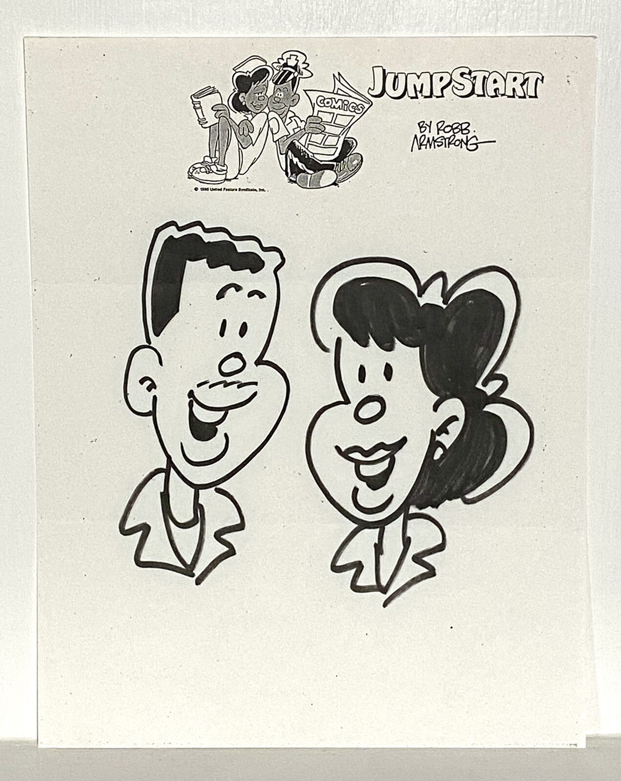 JumpStart Original Comic Sketch Art Drawing Robb Armstrong Jump Start ...