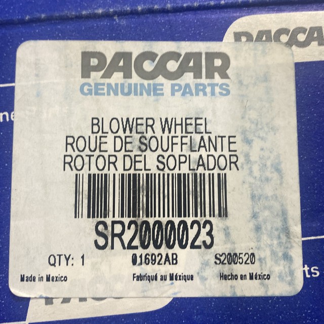 PACCAR Blower Wheel SR2000023 NOS for sale online | eBay