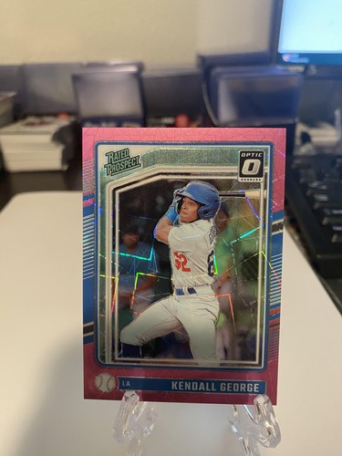 Kendall George 2024 Optic Baseball Pink Velocity Prizm /79 RC Dodgers ...