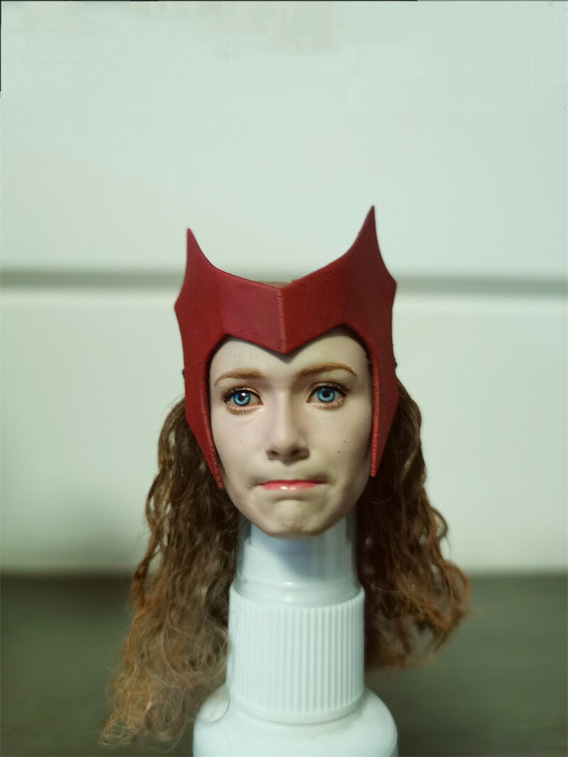 1/6 Scarlet Witch Wanda Figure Helmet Hair Accessories Without Head ...
