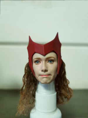 1/6 Scarlet Witch Wanda Figure Helmet Hair Accessories Without Head ...