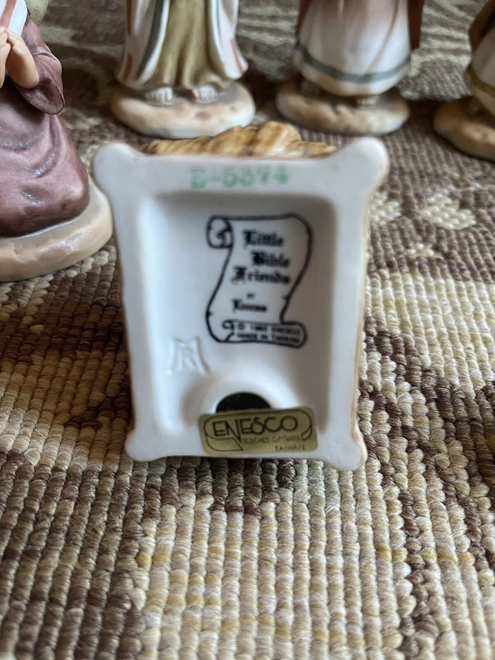 Enesco Nativity Set Christmas 1980 Little Bible Friends by Lucas ...