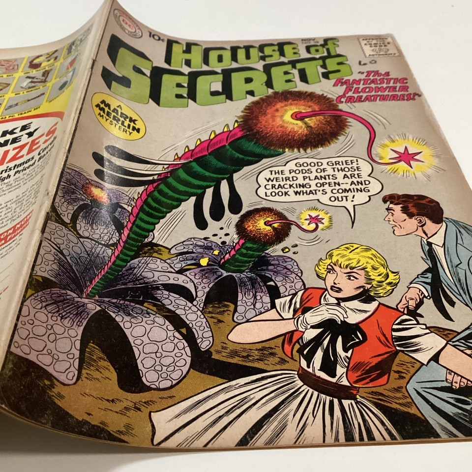 1960 THE HOUSE OF SECRETS #38 MID GRADE MARK MERLIN FANTASTIC FLOWER DC ...
