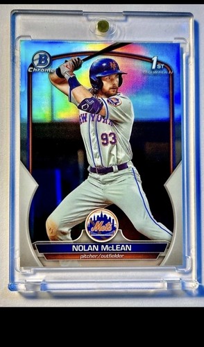 Nolan McLean 2023 Bowman Chrome Draft ROOKIE REFRACTOR 1st RC METS TOP PROSPECT | eBay