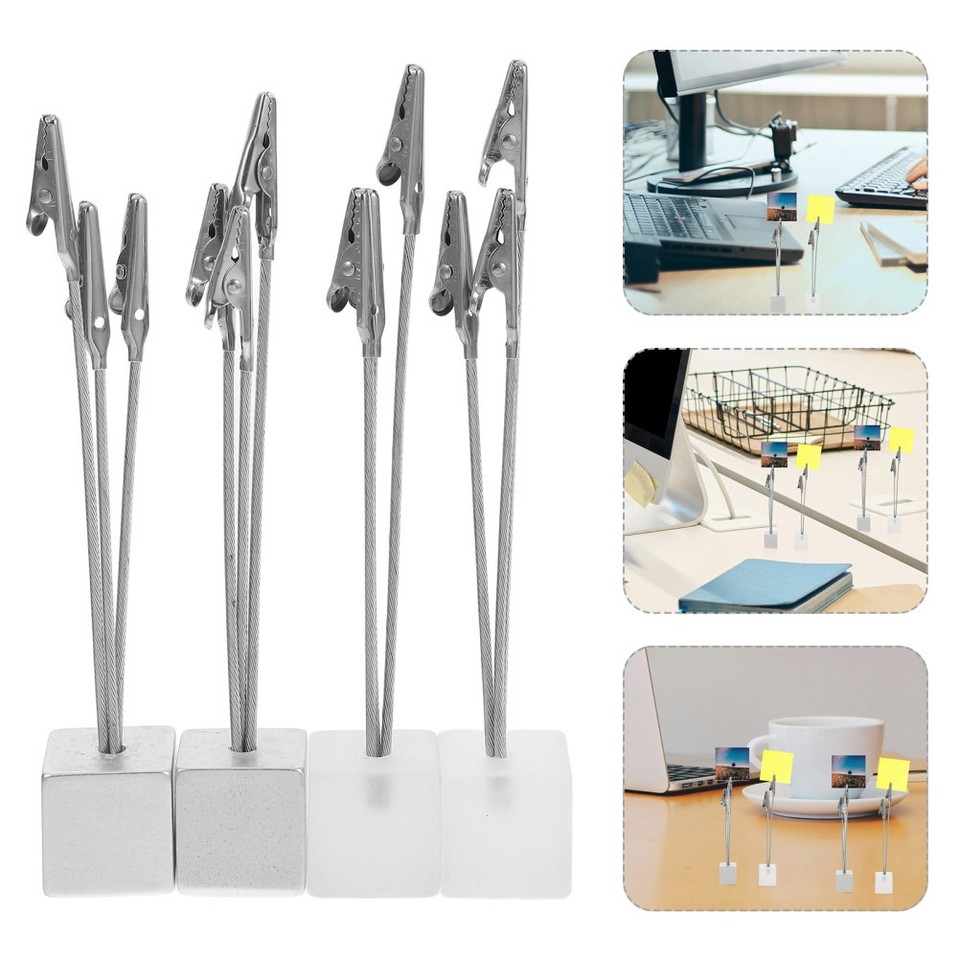 4 Pcs Photo Holders for Centerpieces Tables Menu Cards Office Message ...