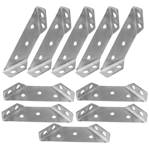 10pcs Trapeziform Stainless Steel Angle Brackets Furniture Right Angle ...
