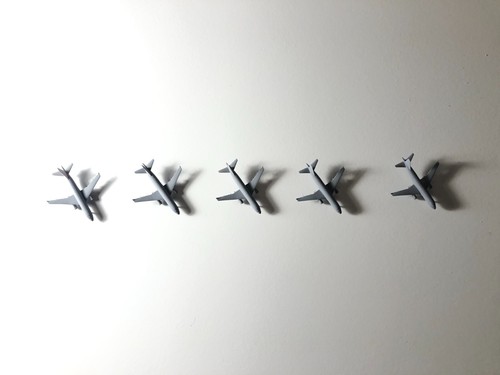 5pcs Architectural Scale 1:1000 Plane Figures Aircraft Commercial ...