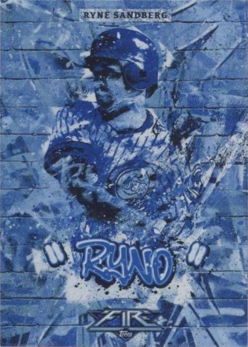 2017 Topps Fire - Monikers Ryne Sandberg #M-15 Blue Chip for sale ...