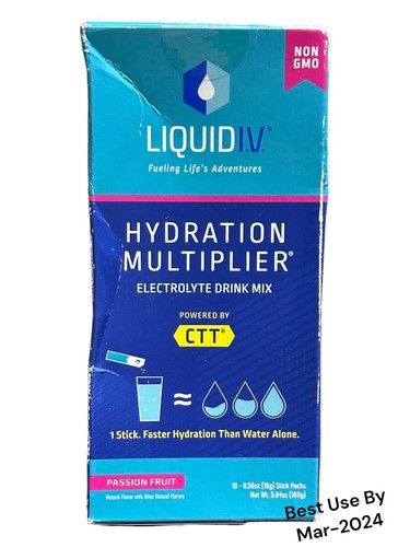 Liquid IV Passion Fruit Hydration Drink Mix 10 Count, 0.56 OZ | eBay