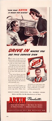 Print Ad Arvin Auto Products 1942 Half-Page Magazine 5"'x12" | eBay