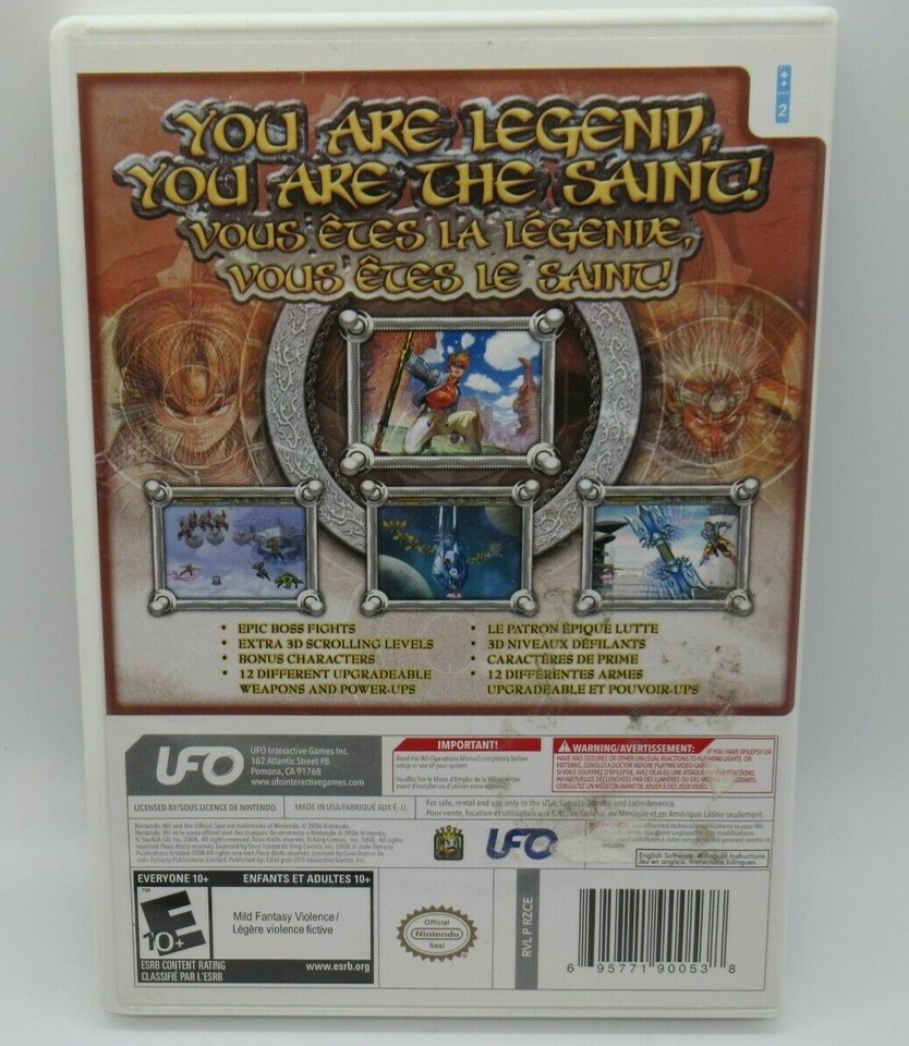 SAINT GAME FOR NINTENDO Wii, GAME DISC CASE, AND MANUAL, UFO ...