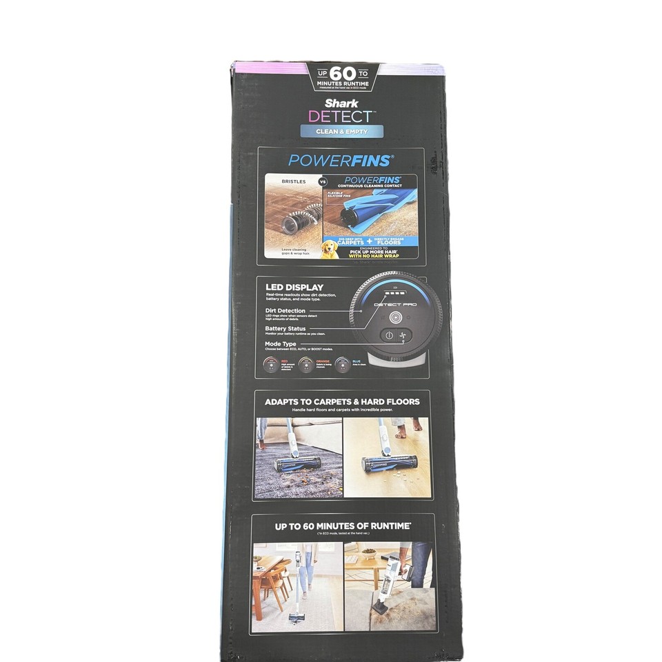 Shark Detect Pro Auto-Empty Bagless Cordless HEPA Filter Stick Vacuum ...