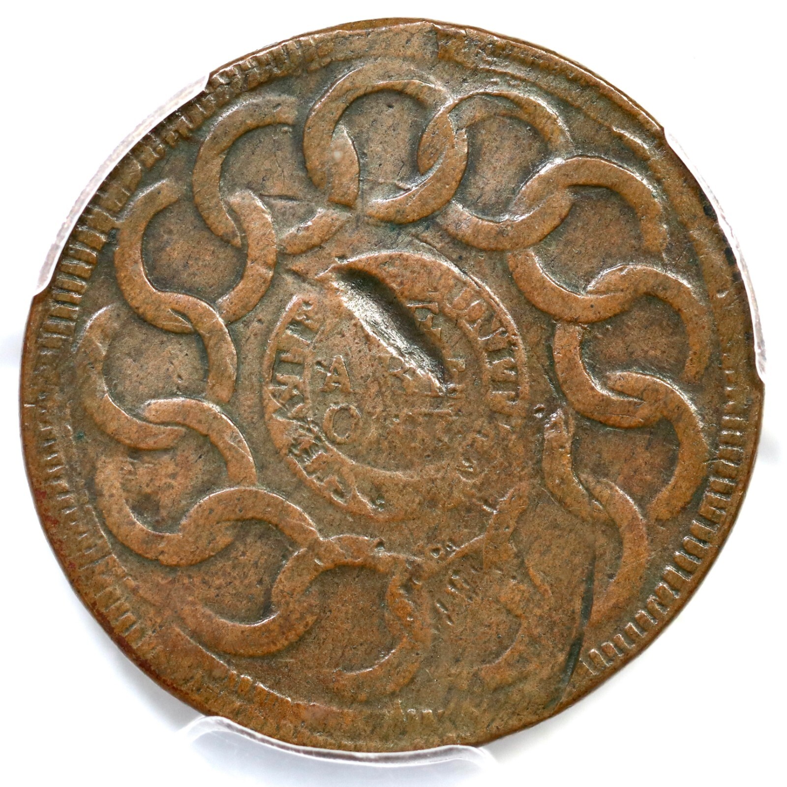 1787 8-X R-3 PCGS XF 40 Multiple Strikes Fugio Cent Colonial Copper ...