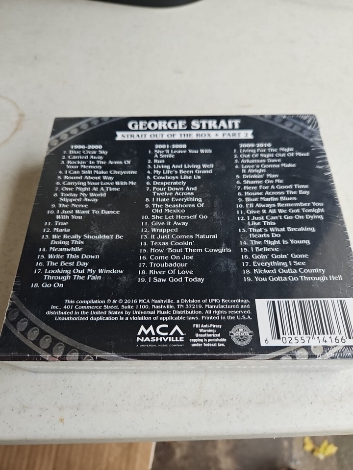 GEORGE STRAIT OUT OF THE BOX PART 2 RARE SONG HITS CD SET BRAND NEW ...