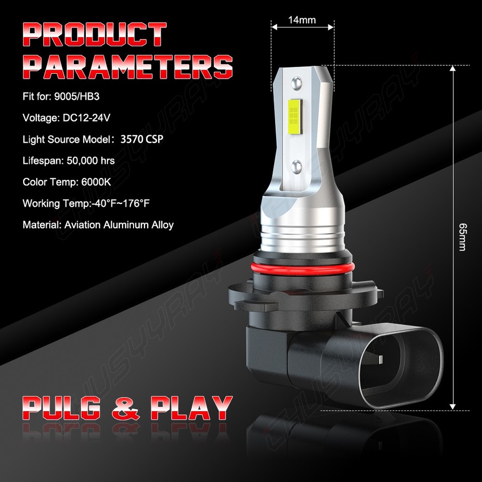 For Pontiac Aztek 2001 2002-2005 - LED Headlight High/Low beam + Fog ...