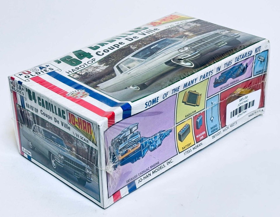 Jo-Han 1/25 Cadillac Coupe De Ville 1964 SEALED VINTAGE KIT 3764C NOS ...