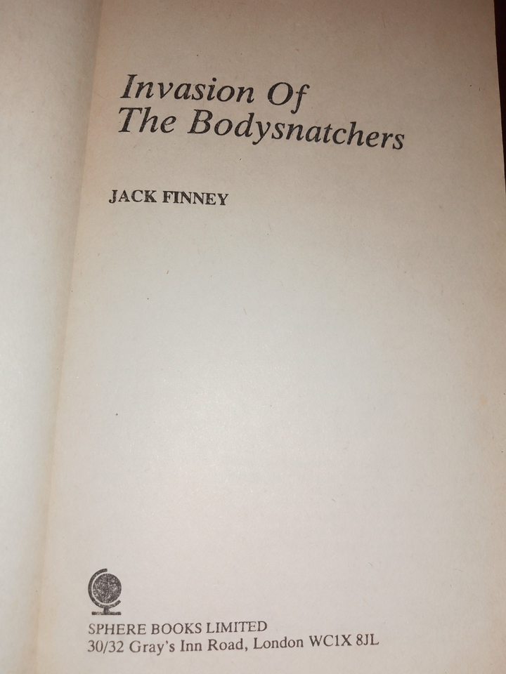 Invasion of The Body Snatchers by Jack Finney 1979 Paperback Edition ...