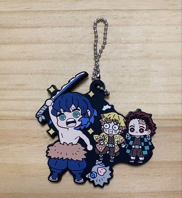 Demon slayer rubber Key Chain Tanjiro Zenitsu Inosuke | eBay Australia