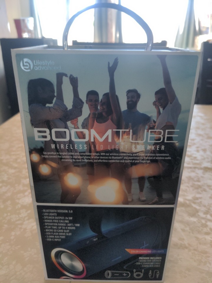 SALE! Boom Tube Wireless LED LIght Speaker 2X 5W NIB Bluetooth Color ...