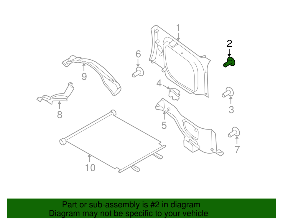 Genuine Nissan Upper Quarter Trim Clip 01553-0044U | eBay