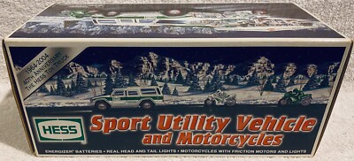 HESS New IN BOX 2004 SPORT UTILITY VEHICLE AND MOTORCYCLES | eBay