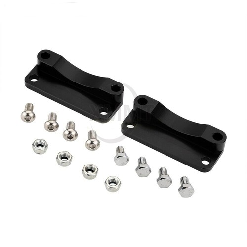 Black Front Fender Fixing Relocator Spacer Kit For Harley Touring FLHT ...