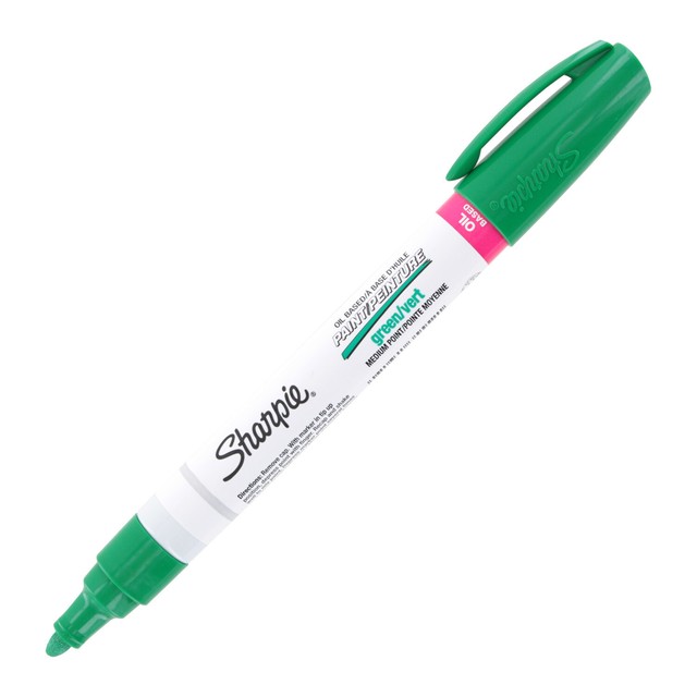 Sharpie Basado en Aceite Marcador Pintura Medio Punto Verde Tinta 1 ...
