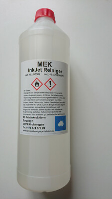 1L MEK, Tintenreiniger, Methylethylketon, Lösemittel, Entfetter ...