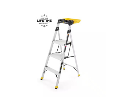 Gorilla Ladders 4 .5 ft. Aluminum Dual Platform Step Ladder with ...