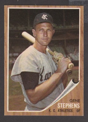 1962 TOPPS BASEBALL # 38 GENE STEPHENS INV 10157 | eBay